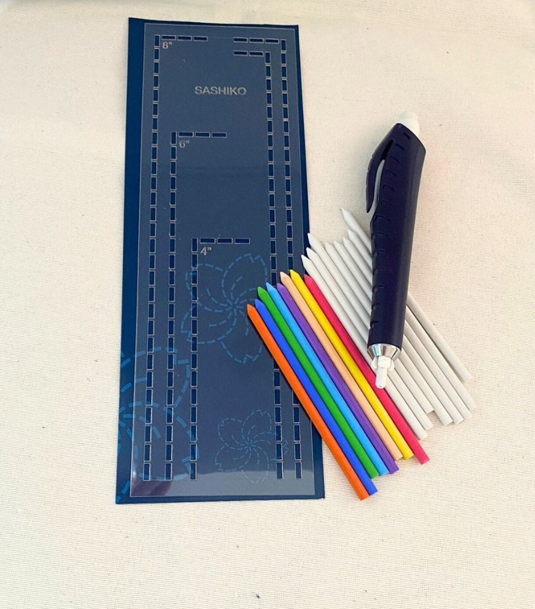 Ruler Sashiko Flexible and Reusable Plastic for Embroidery, Sewing ...