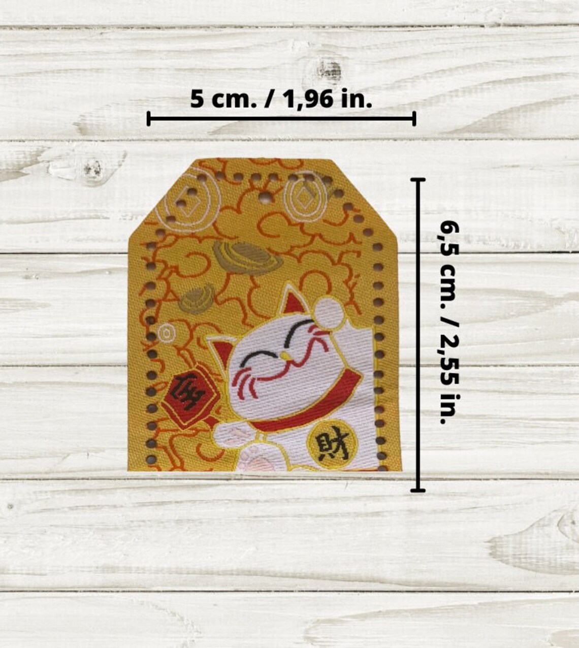 Yellow Lucky Cat Amulet Kawaii Gift, DIY Kit Embroidery Amulet, Sewing ...