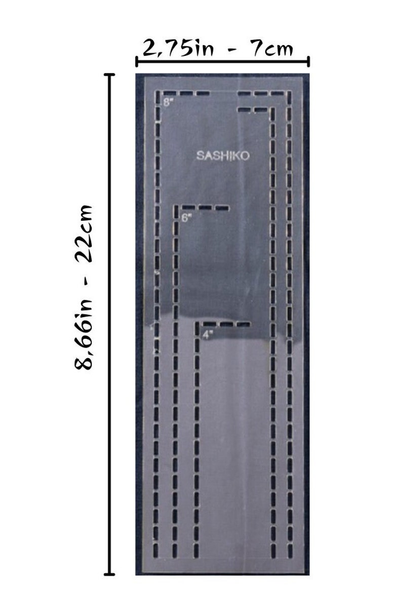 Ruler Sashiko Flexible and Reusable Plastic for Japanese Embroidery ...