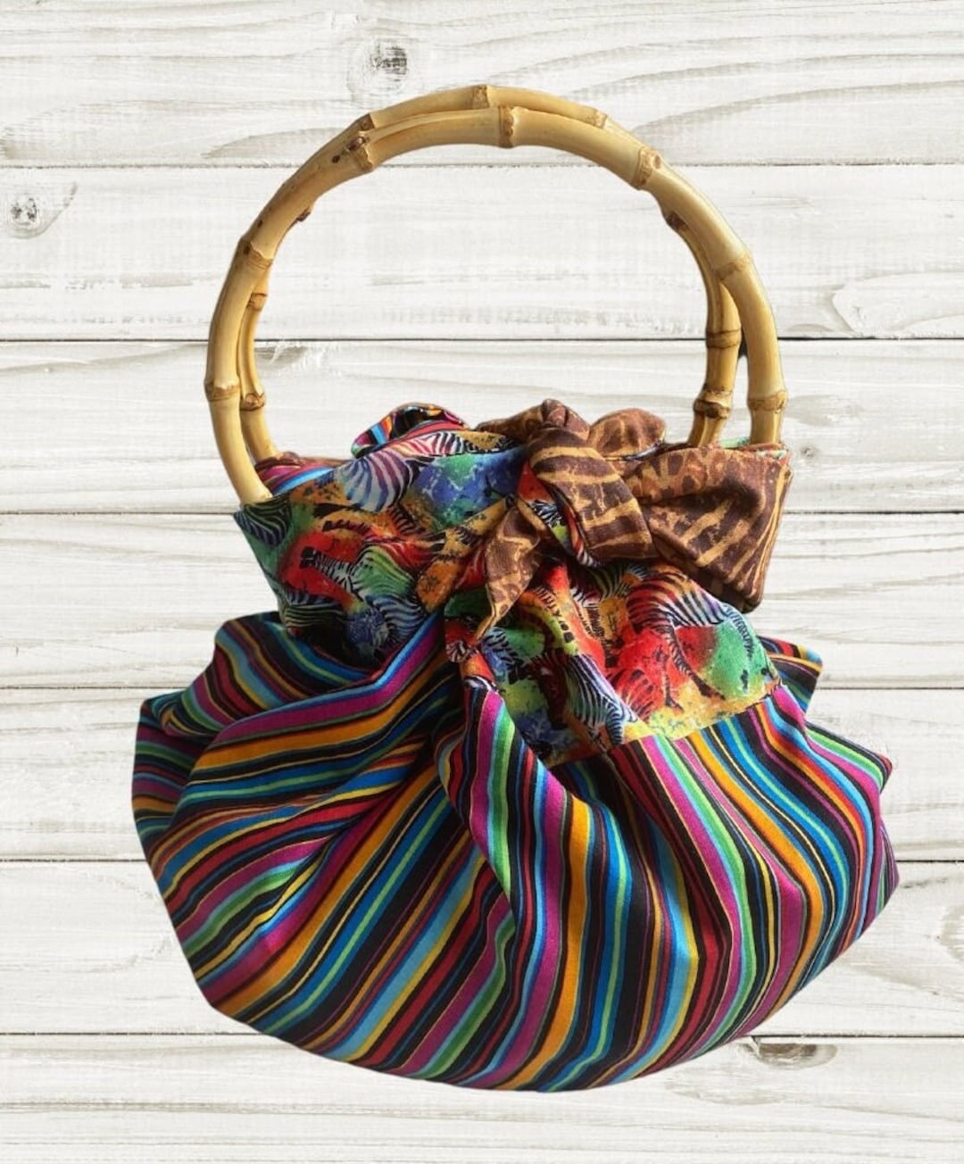 Round Handles Real Bamboo for Bags Oval Natural Bamboo - Etsy