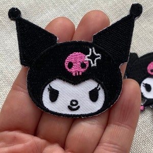 Kuromi Sanrio Embroidered Iron-on Patch With 3 Mini Stickers Gift ...