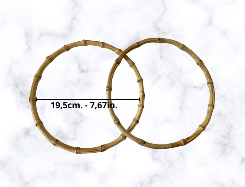 Round Handles Real Bamboo for Bags Oval Natural Bamboo - Etsy