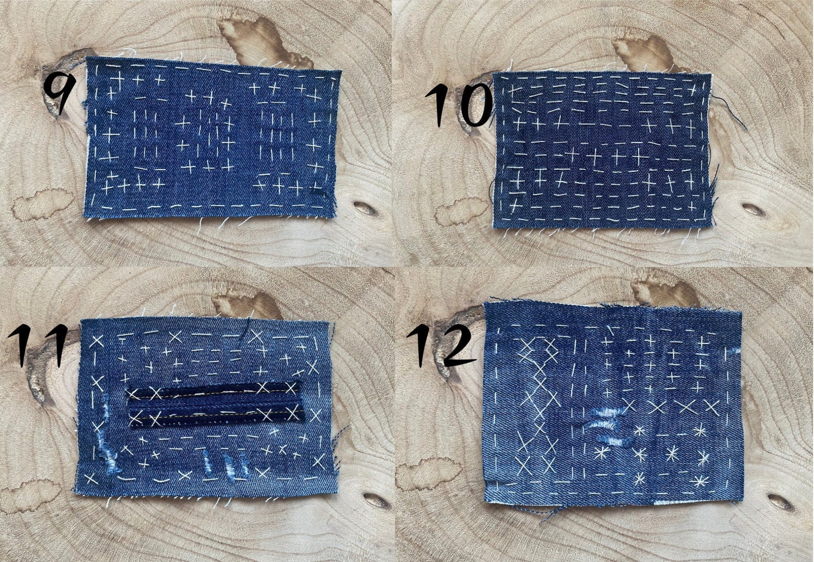 Boro Indigo Blue Patches for Jackets, Jeans or Backpacks Hand Sewn ...