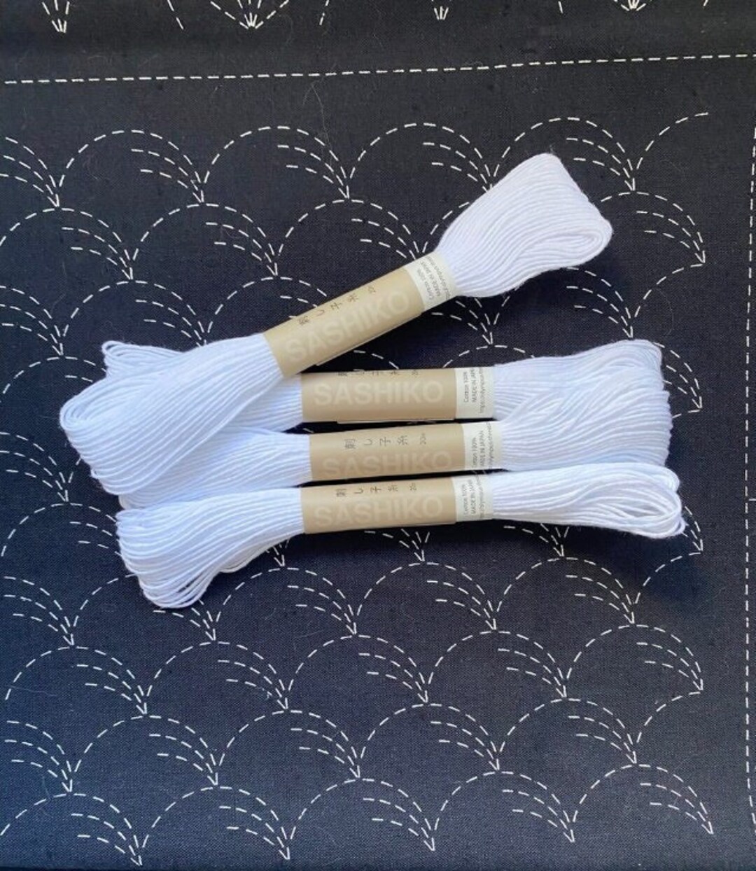 20m Thick White Thread for Japanese Embroidery Sashiko, 22 Yards Hand ...