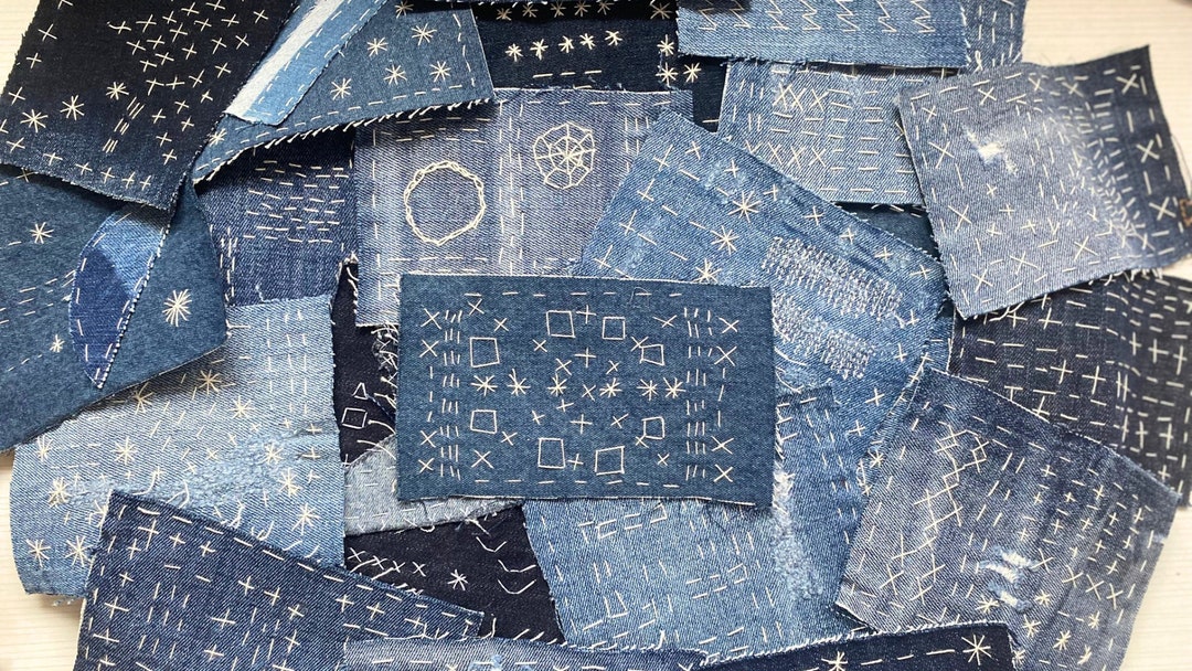 Boro Indigo Blue Patches for Jackets, Jeans or Backpacks Hand Sewn ...