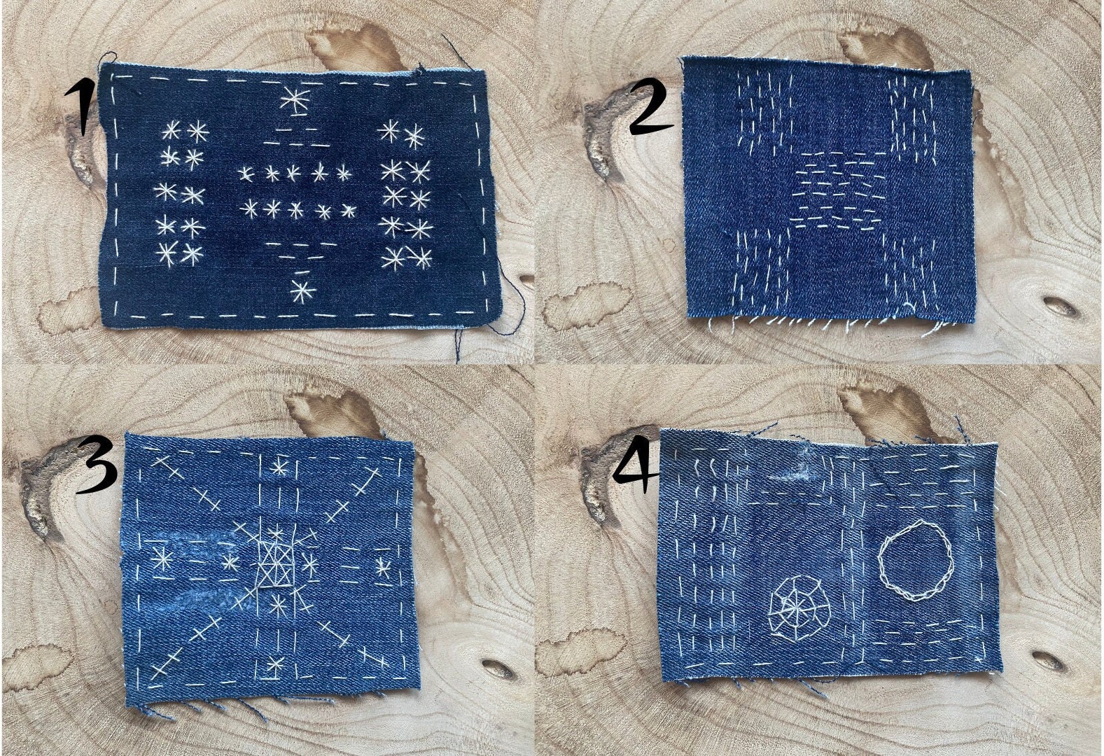 Boro Indigo Blue Patches for Jackets, Jeans or Backpacks Hand Sewn ...