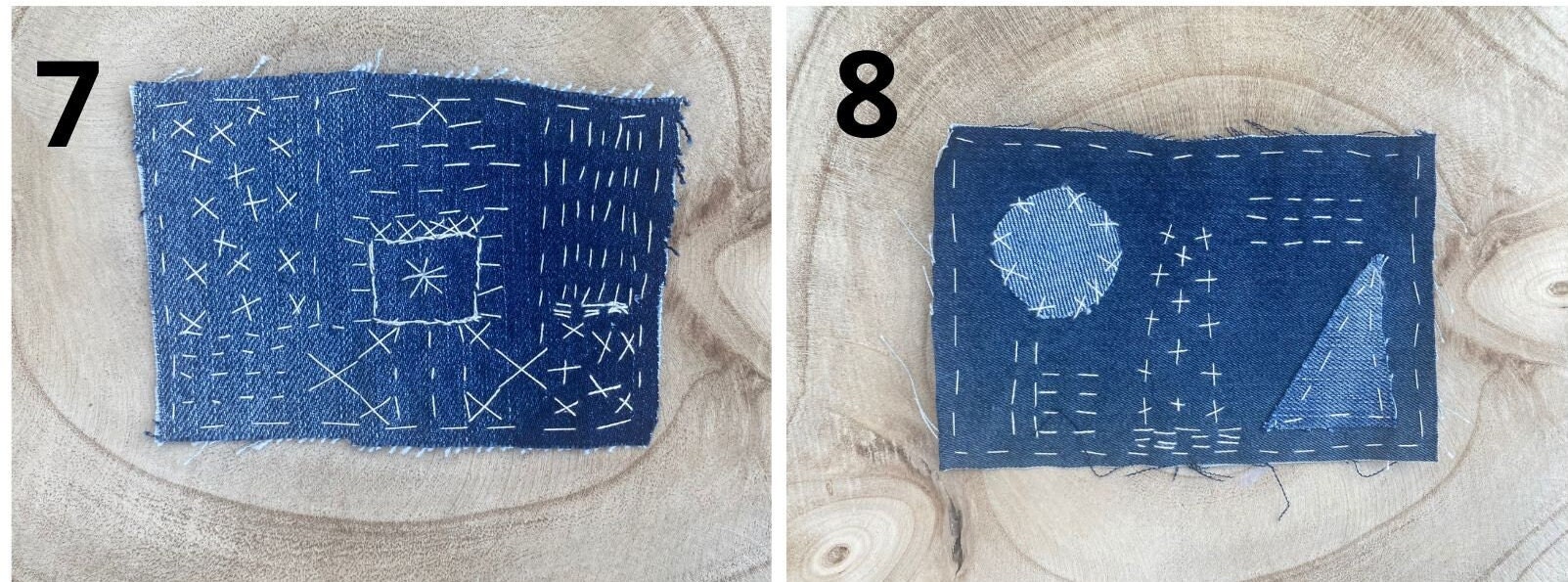 Boro Sashiko Denim Patches for Jeans and Jackets, Sashiko Patching ...