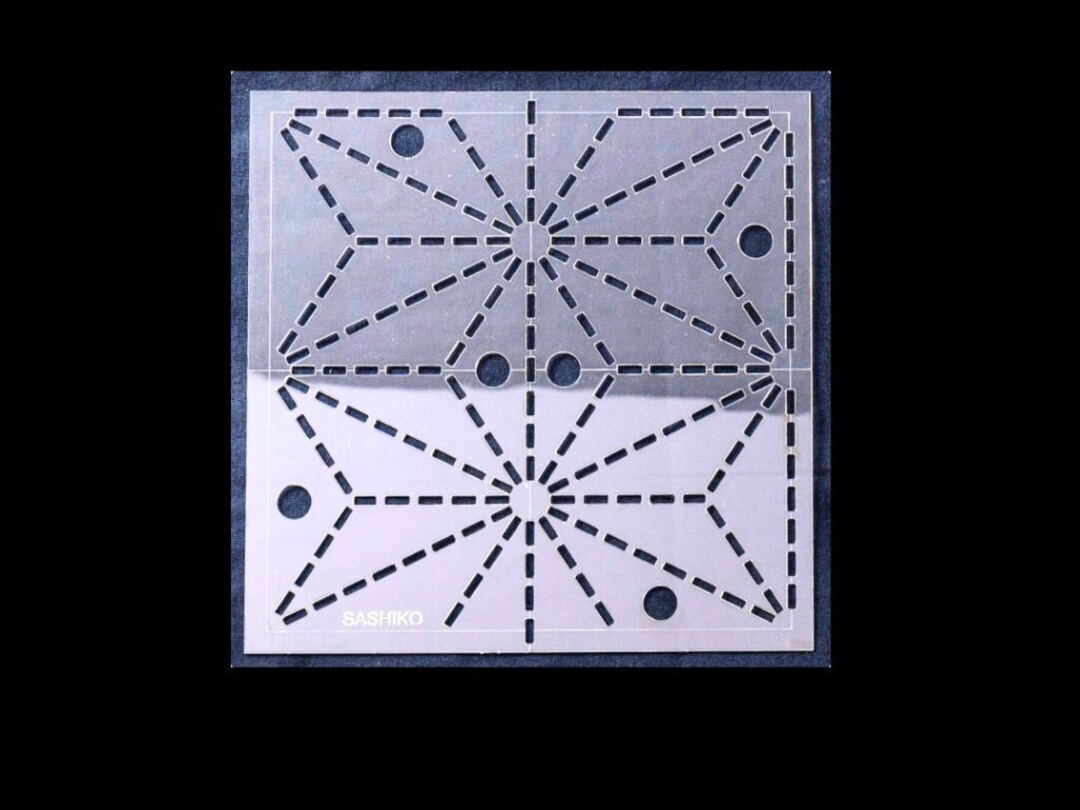 Sashiko Asanoha Stencil, Japanese Leave Pattern for Embroidery ...