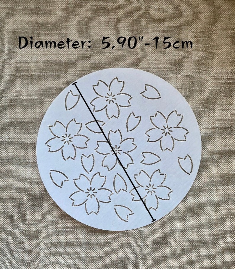 Acrylic Sashiko Cherry Blossom Pattern With 5 Heat Erasable Marking ...