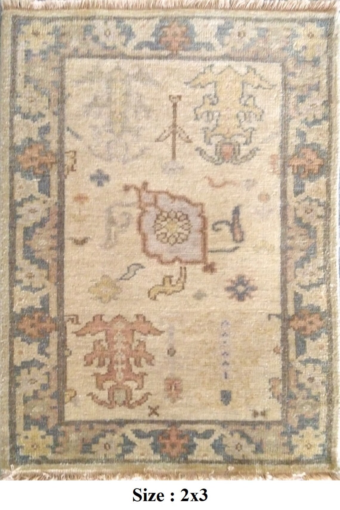 New Traditional Turkish Knotted Wool Area Rug for Living Room | Etsy