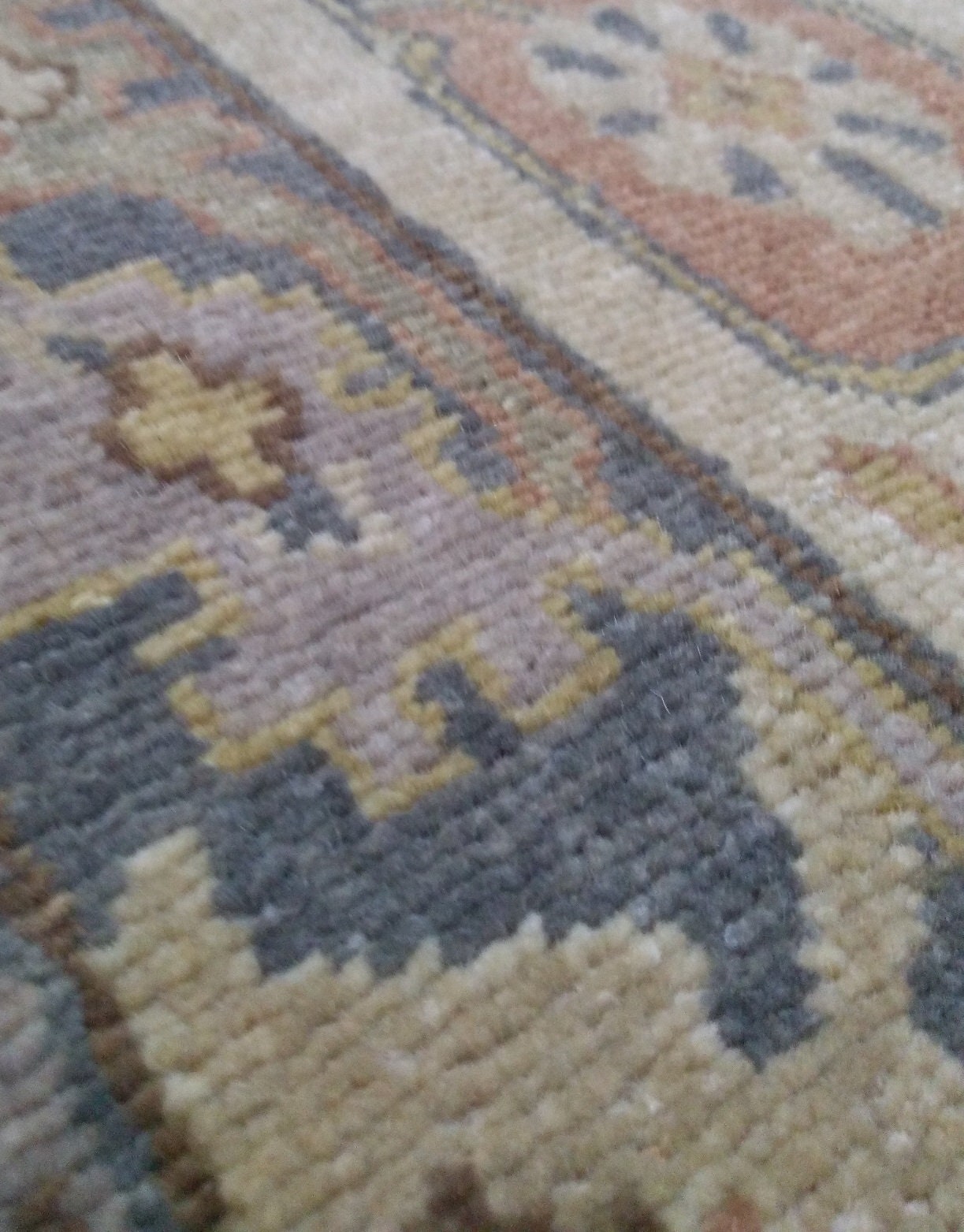 New Traditional Turkish Knotted Wool Area Rug for Living Room | Etsy