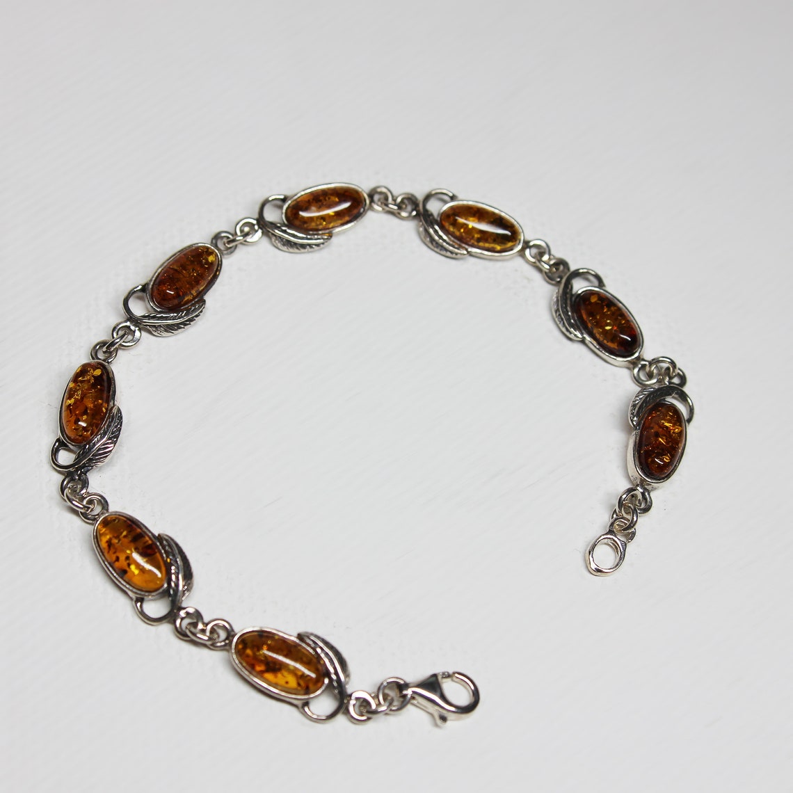 Bernstein Armband in Silber Fassung 925 Amber bracelet with - Etsy.de