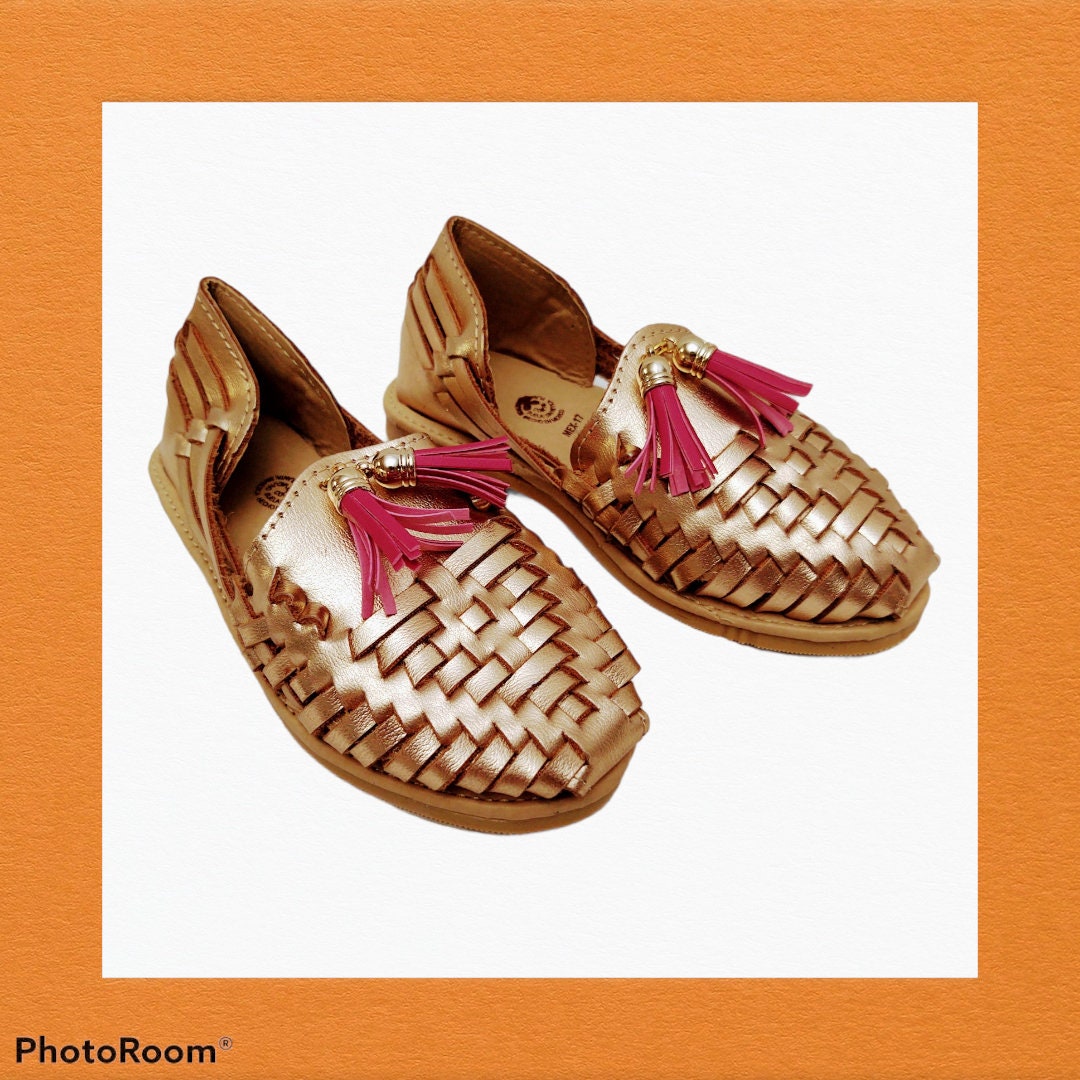 Kids Leather Huaraches| Kids Girls Huaraches Mexicanos| Girls Leather ...