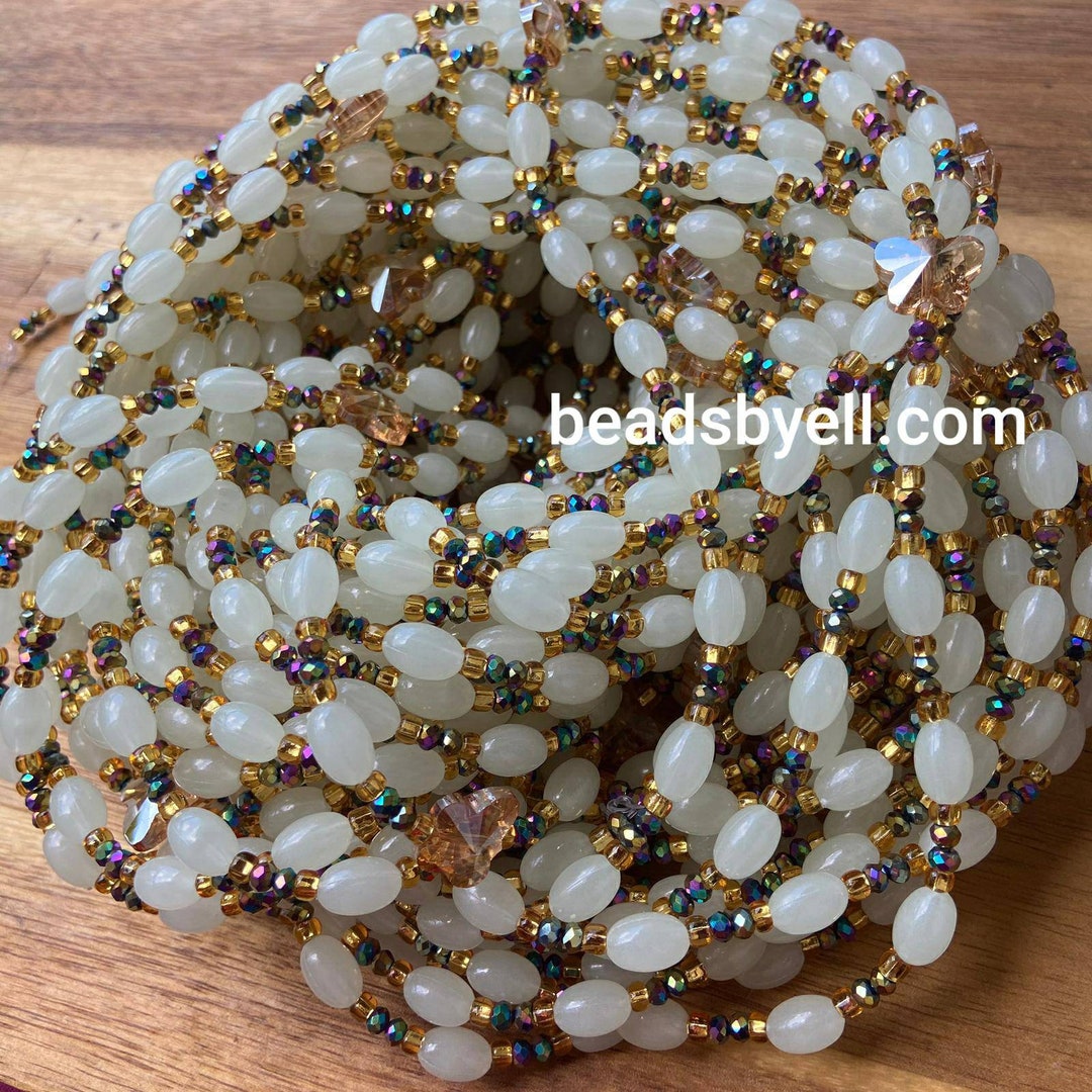 African WAIST BEADS, Crystal Waist Beads, Waist Jewelry, BELLY Beads ...