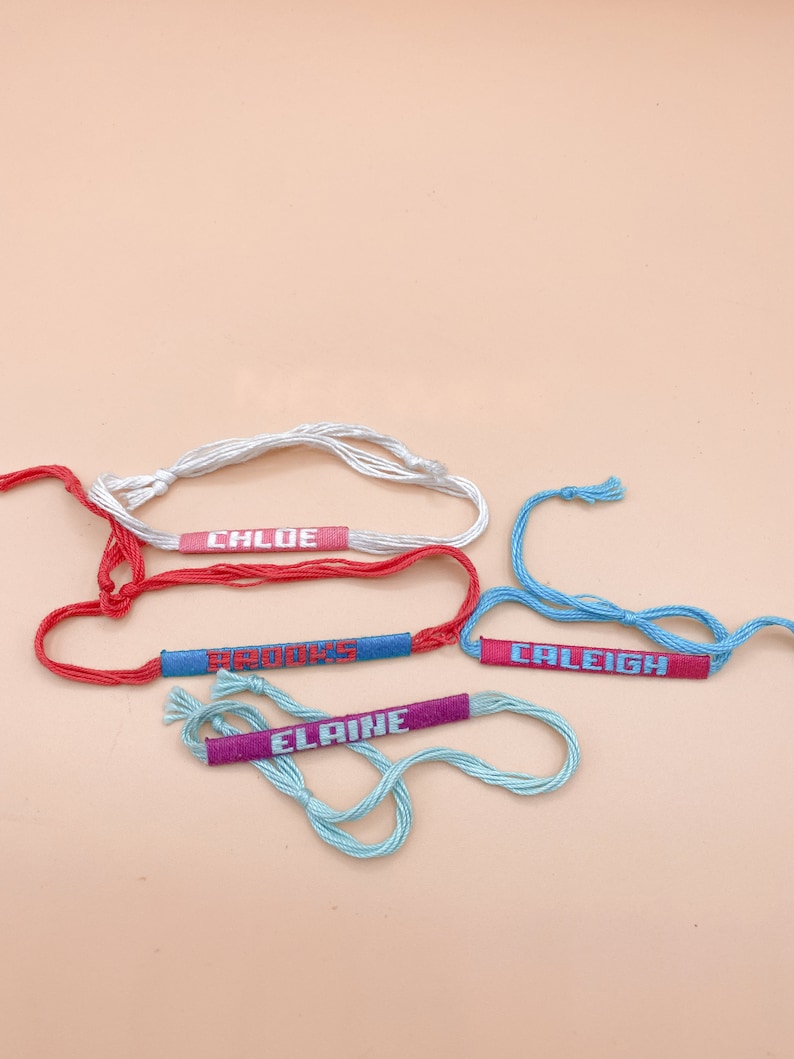 Personalized Name Bracelet: Hand Woven Friendship Bracelet - Etsy