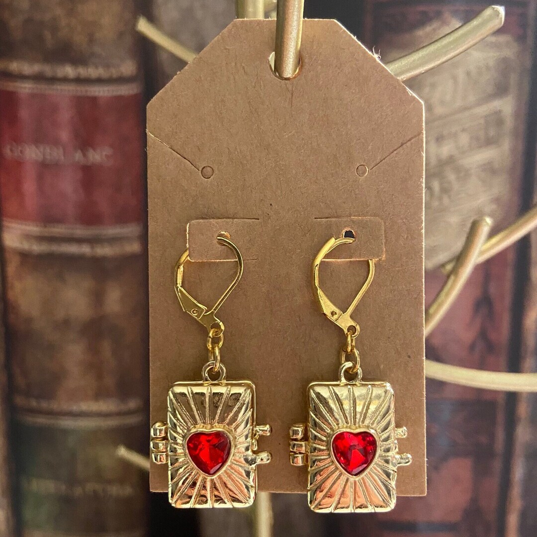 Tog Inspired Aelin "fireheart" Locket Earrings/necklace - Etsy