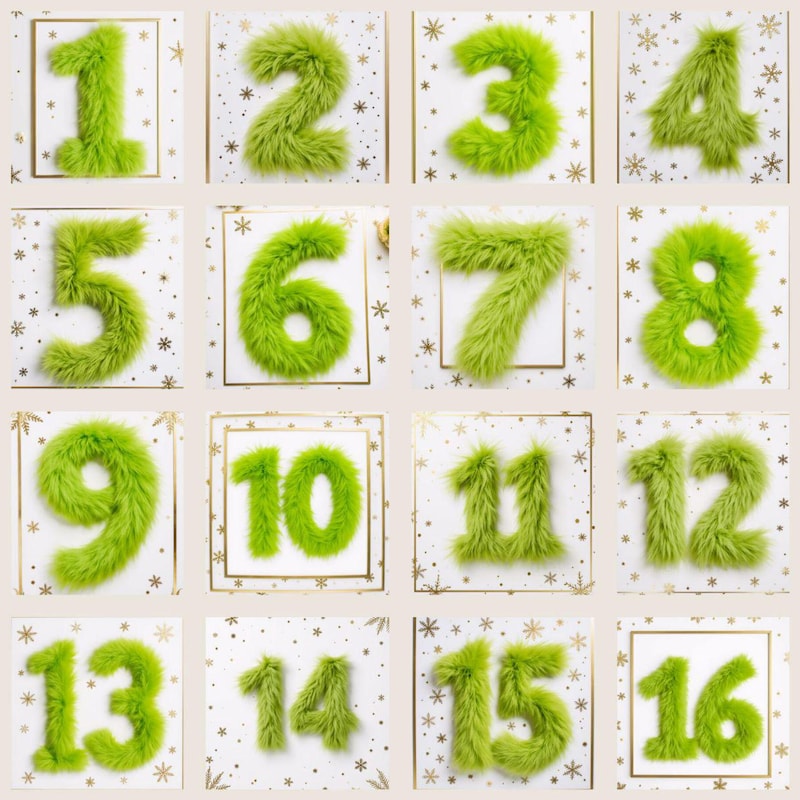 Grinch Numbers for Game - Etsy