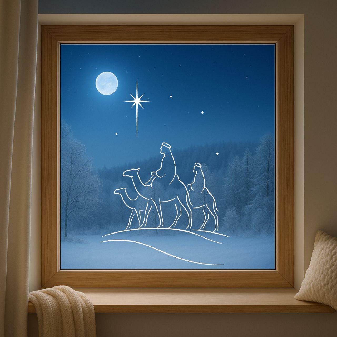 Nativity Christmas Window Stencils, Marker Tracing Templates (PNG PDF ...