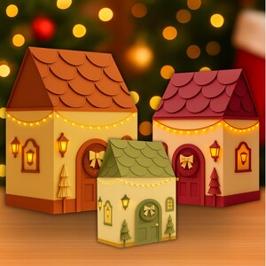 Advent Calendar House Template | DIY Paper Christmas Village (pdf, Png ...