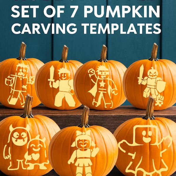 Roblox Pumpkin Stencil - Etsy