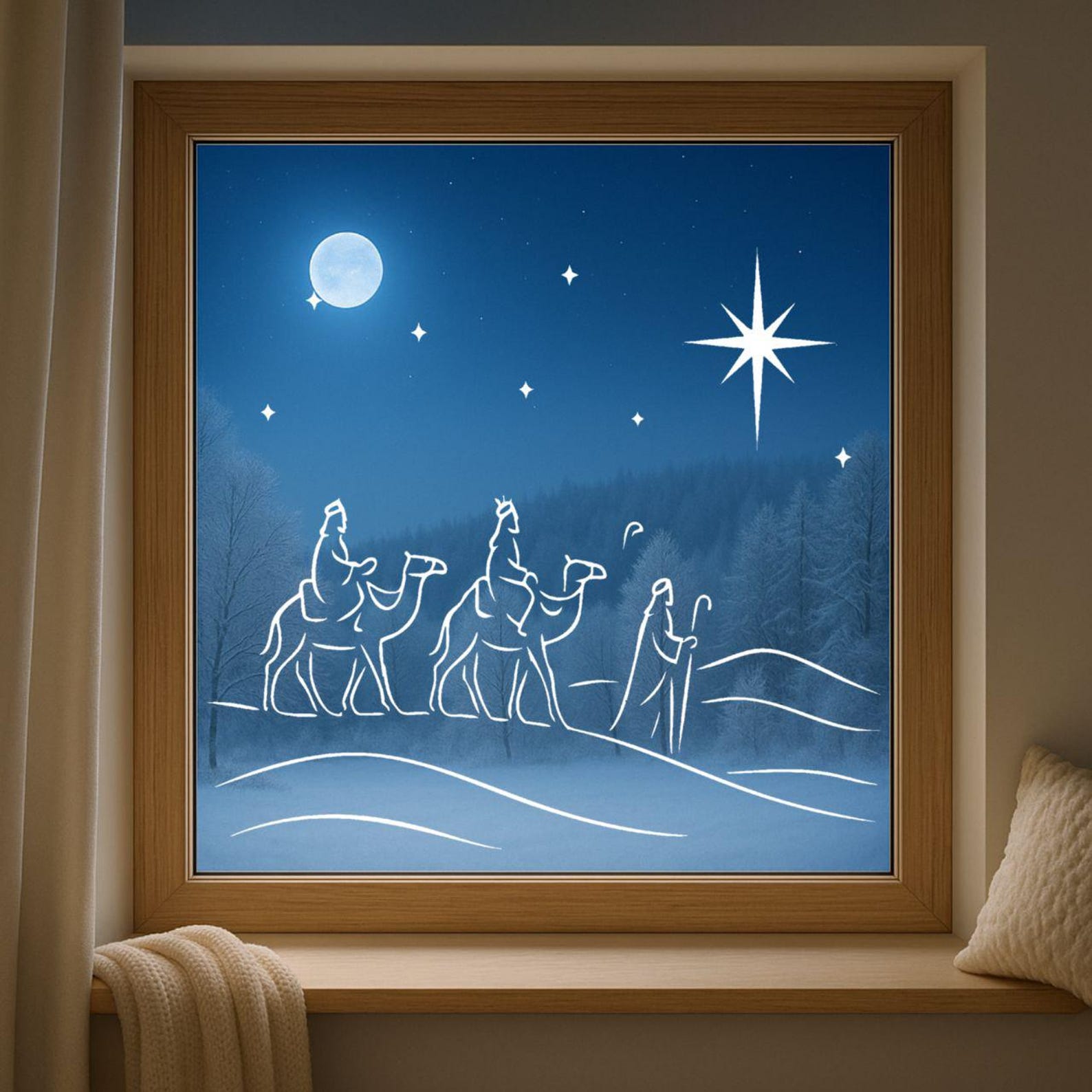 Nativity Christmas Window Stencils, Marker Tracing Templates (PNG PDF ...