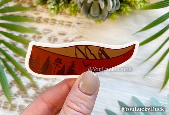 Red Canoe Waterproof Sticker Matte Vinyl Hydroflask - Etsy