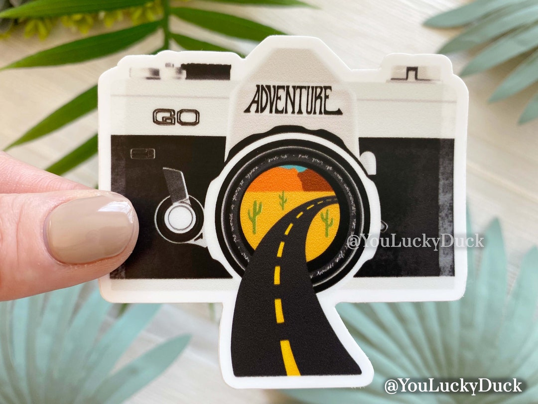 Desert Camera Waterproof Sticker Adventure Sticker Road to Adventure ...