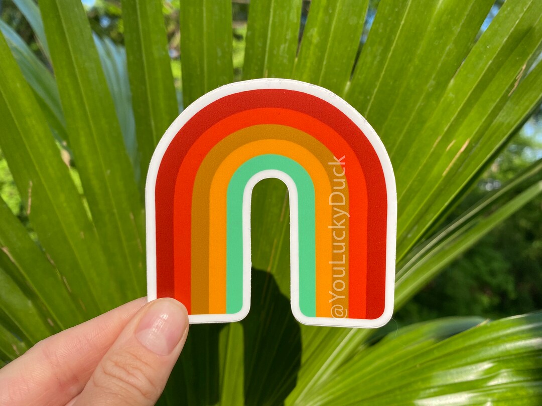 Rainbow Waterproof Sticker Pride Rainbow Matte Vinyl Sticker / Retro ...