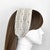 Cream Lace Sheer Triangle Headband With Lace Trim Head Scarf, Elastic ...