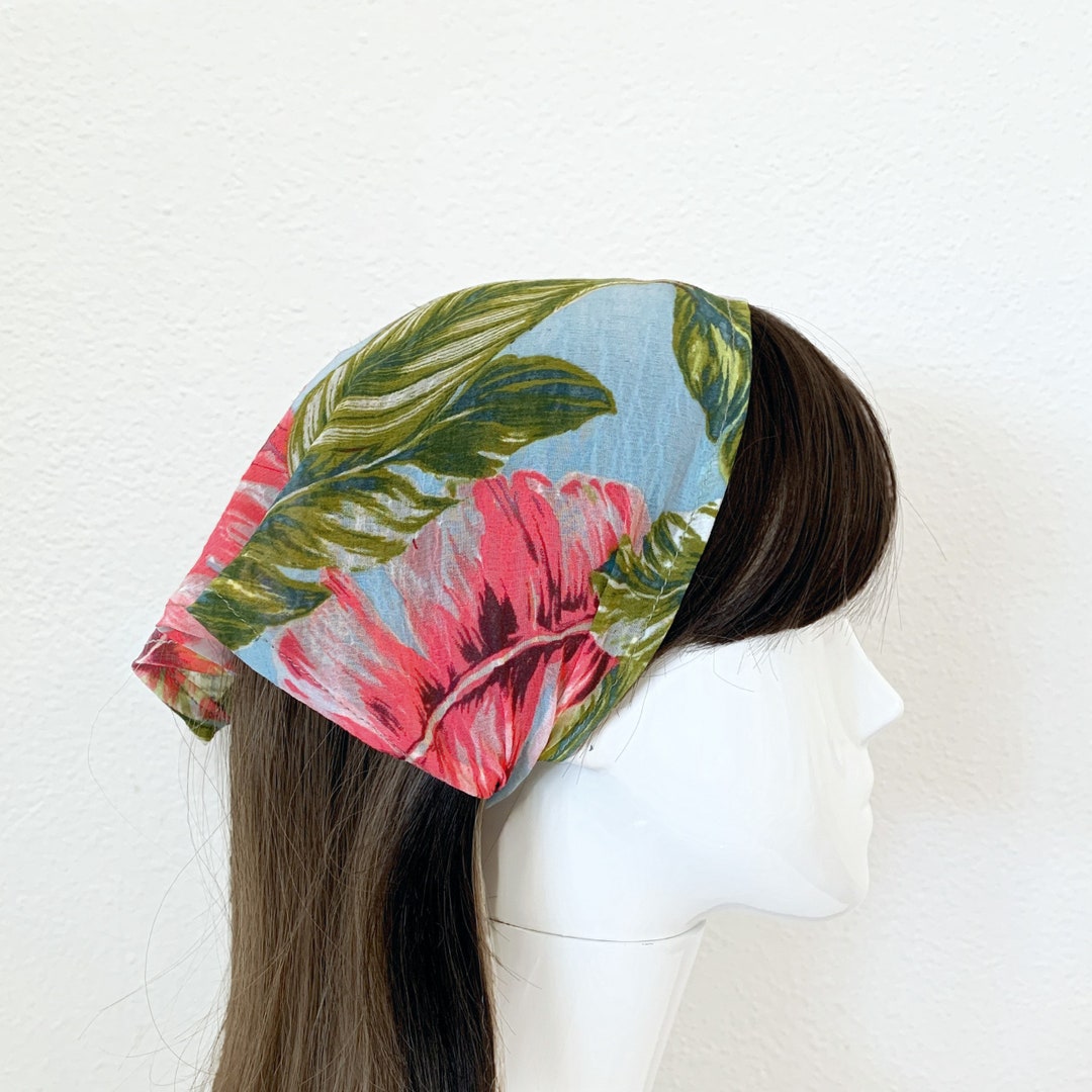 Triangle Head Scarf, Wrap Elastic Headband, Hair Bandana, Kercheif ...