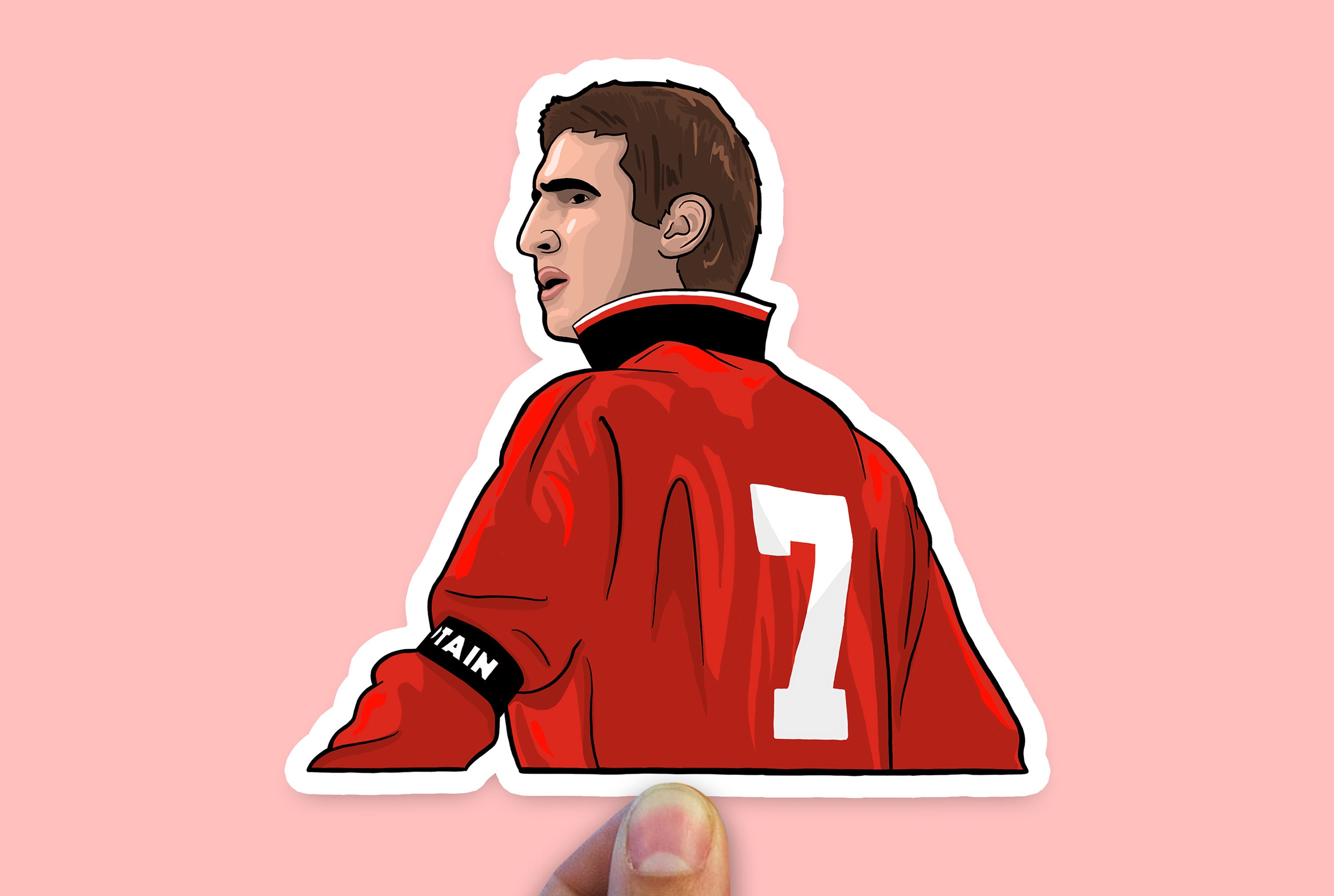 Eric Cantona Sticker Manchester United Football MUFC Premier League - Etsy