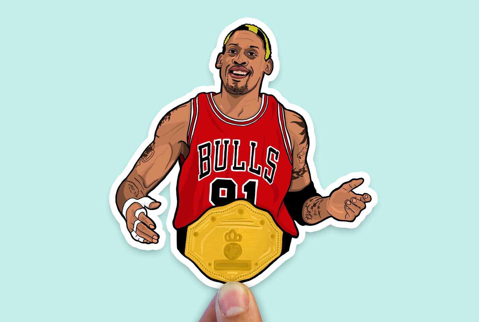 Dennis Rodman Sticker the Last Dance Chicago Bulls | Etsy