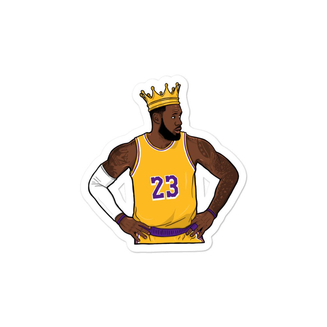 Lebron James Sticker Basketball L.A. Lakers Los Angeles - Etsy UK