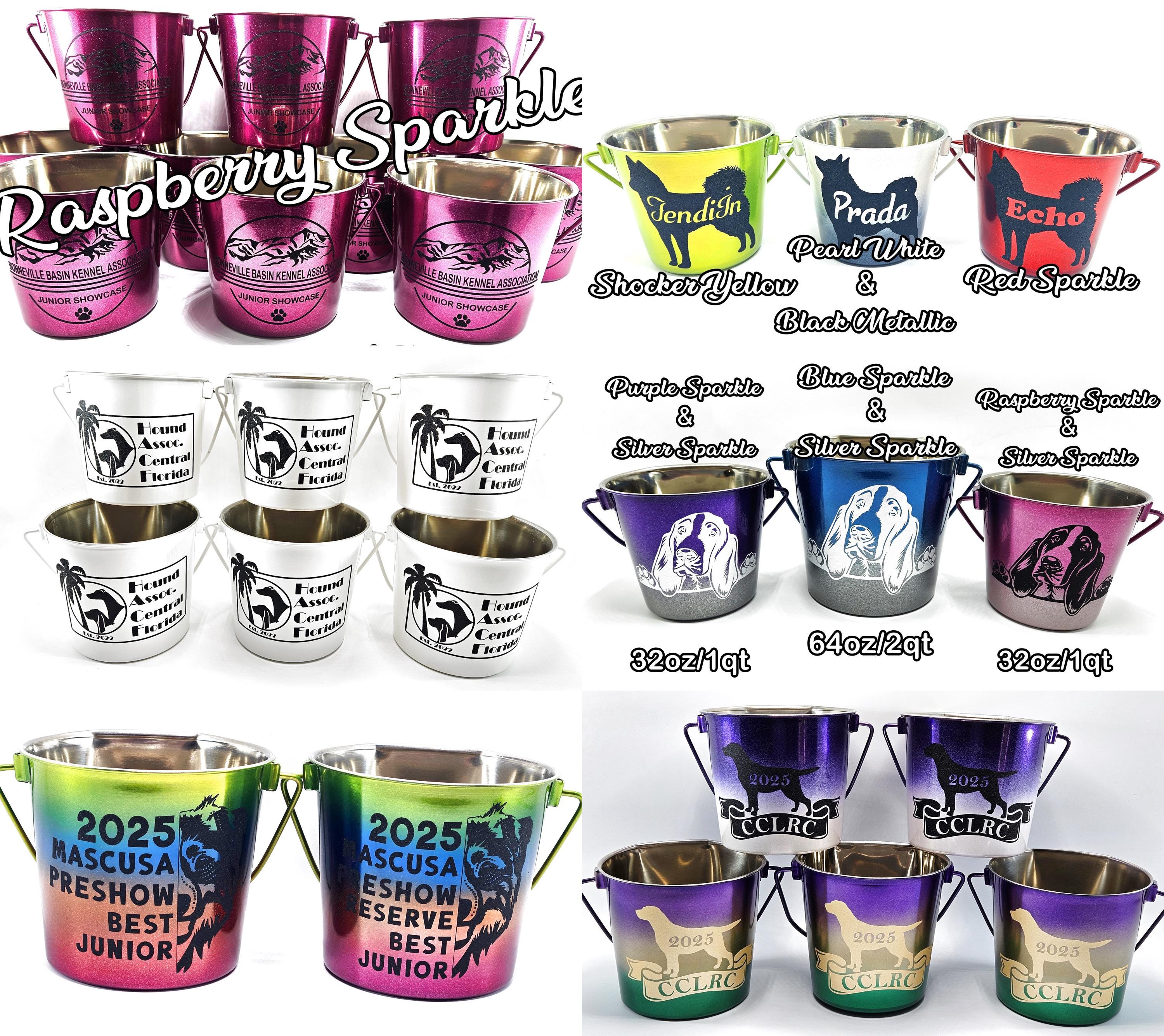 Custom Powder Coated Stainless Steel Water Pails - Etsy