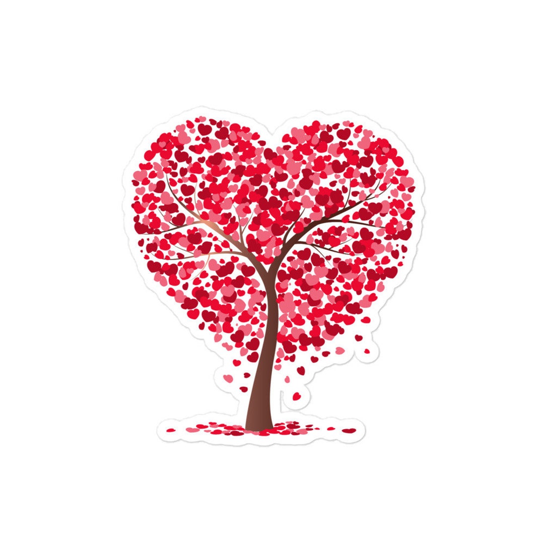NEW! Now the Heart Tree is Also a Sticker, Adhesive Vinyl Bubble-free ...