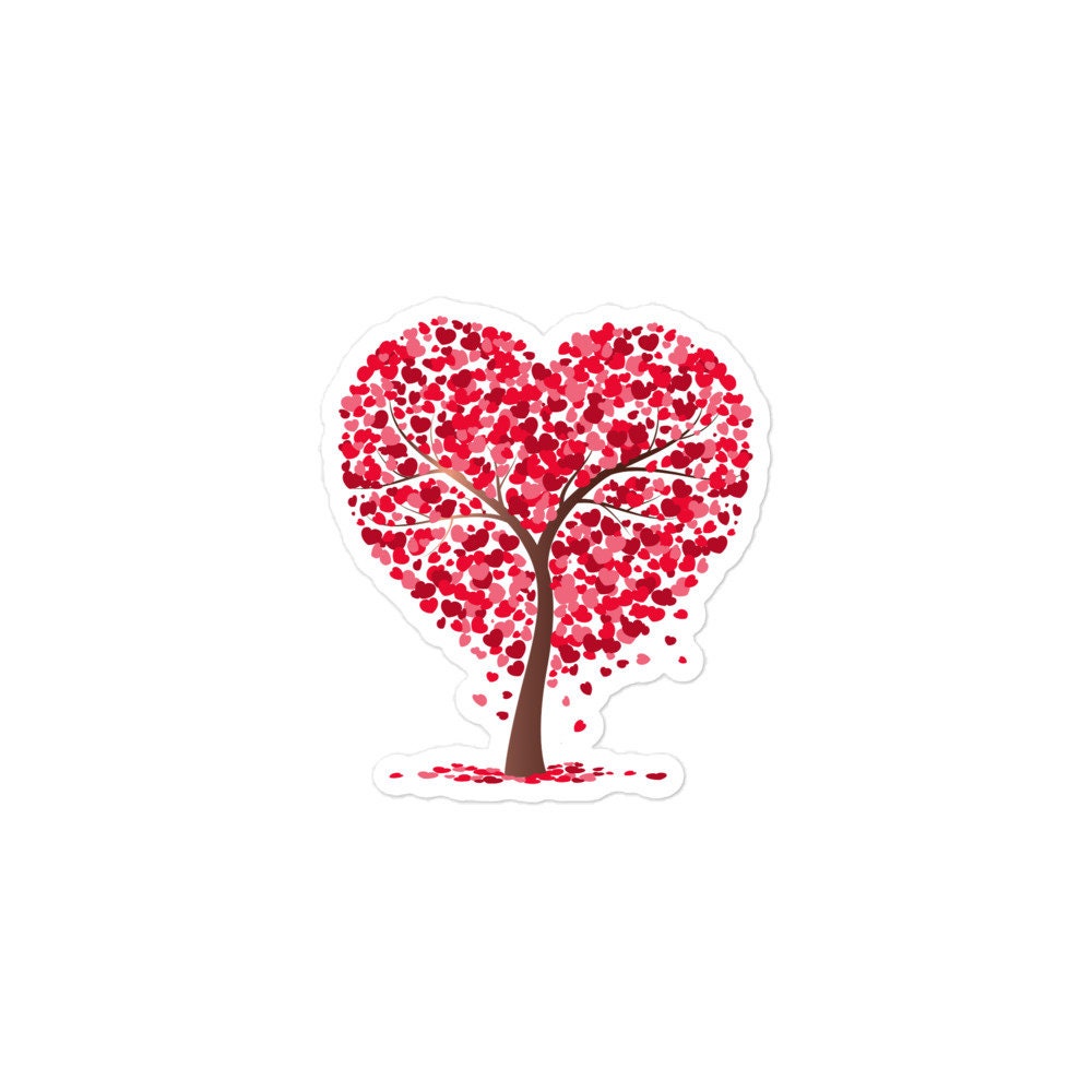NEW! Now the Heart Tree is Also a Sticker, Adhesive Vinyl Bubble-free ...