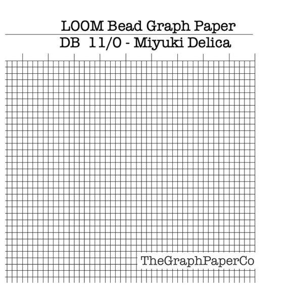 11/0 LOOM Graph Paper Template DB 11/0 Miyuki Delica Beads | Etsy