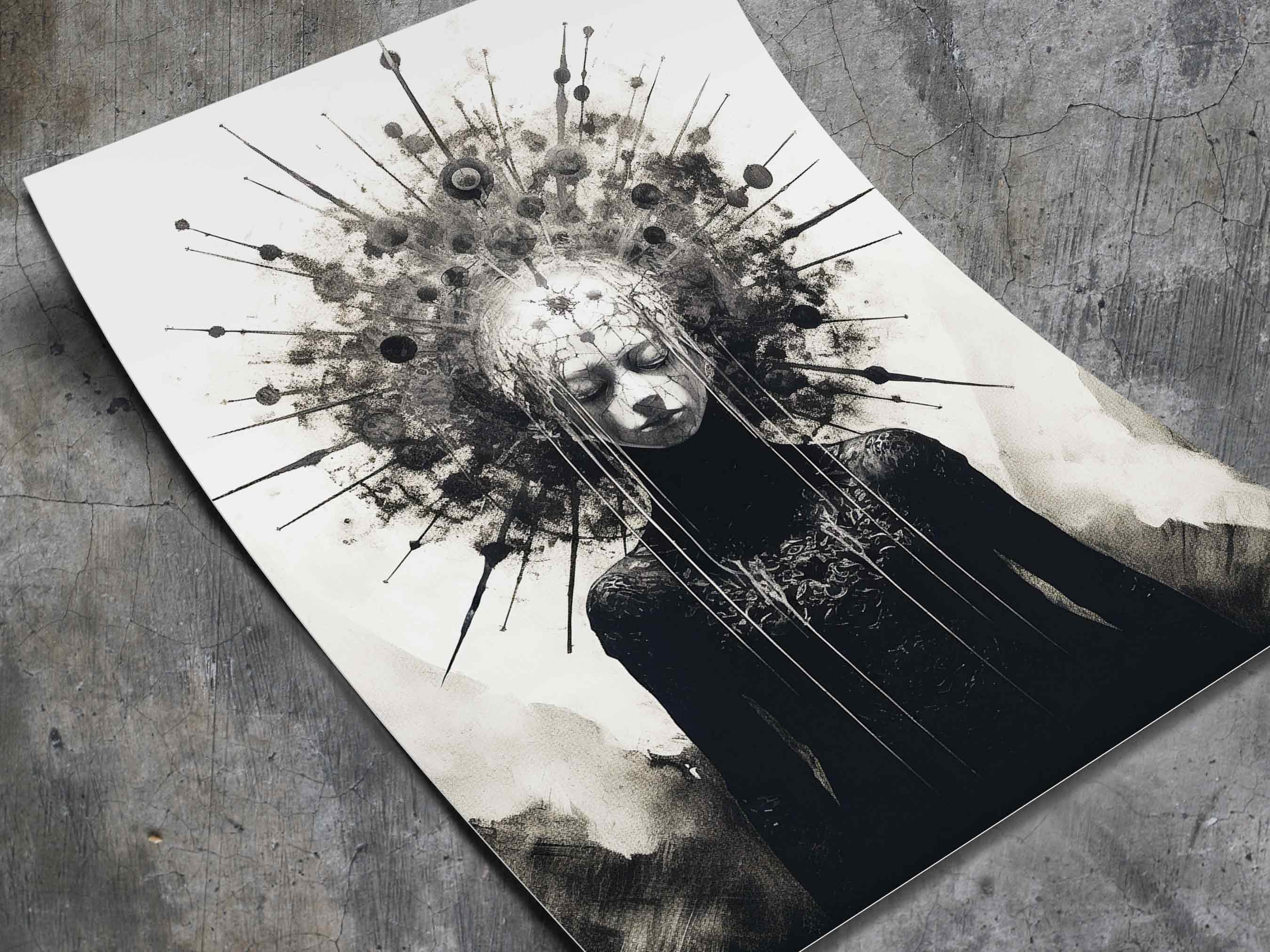 Anxiety Gothic Glamour Digital Print - Etsy