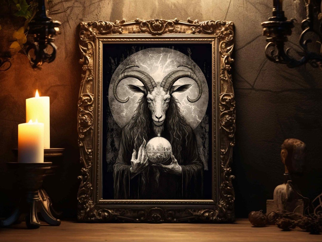 Capricorn Occult Zodiac Print Vintage Macabre Art - Etsy