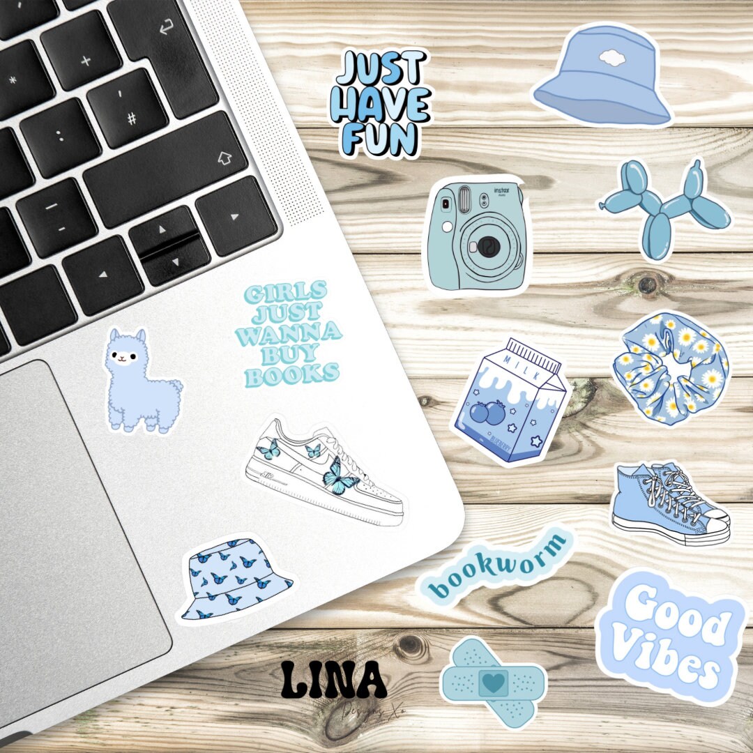 Blue Aesthetic Sticker / Preppy Girl Stickers / Aesthetic Stickers ...