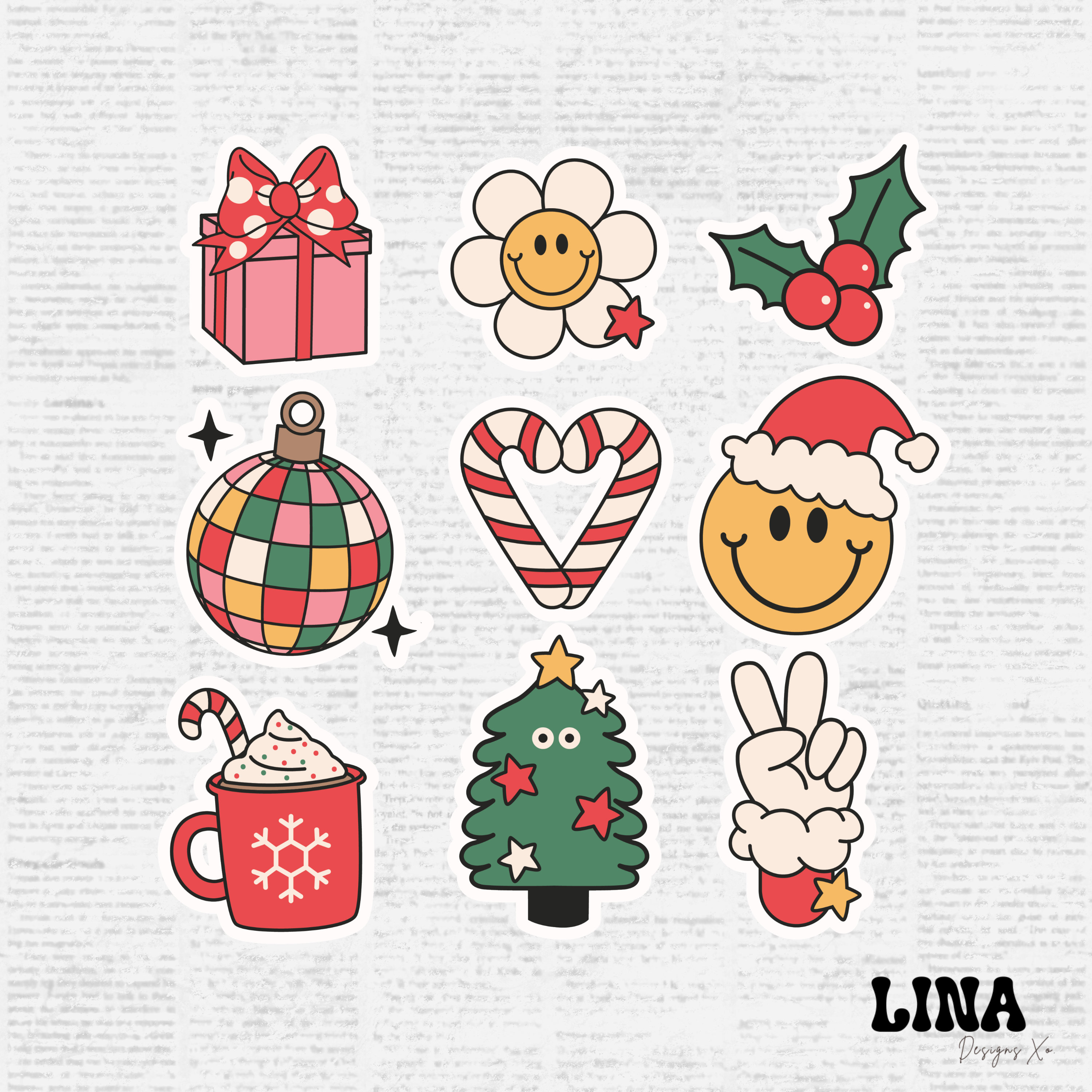 Cute Christmas Sticker / Festive AF Sticker /holly Jolly Sticker ...