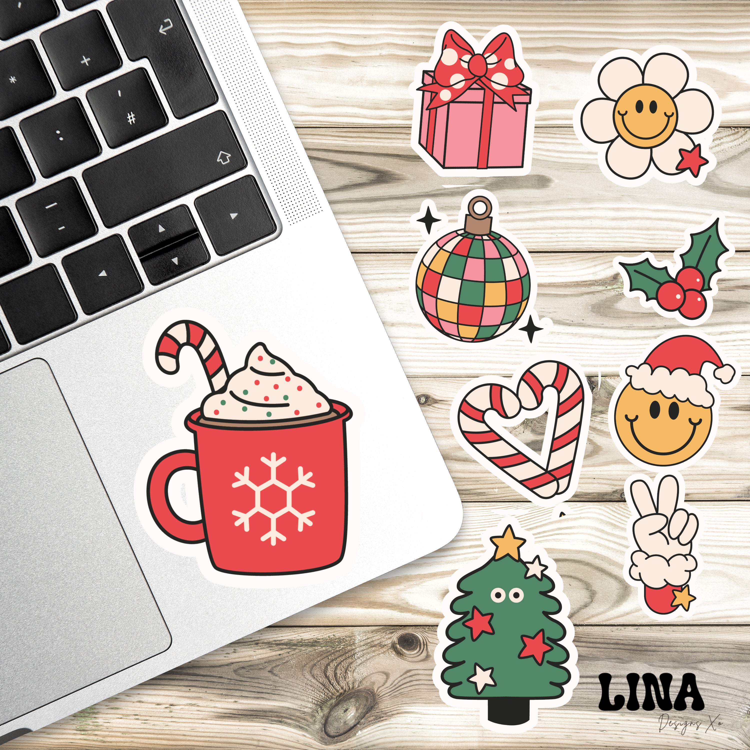 Cute Christmas Sticker / Festive AF Sticker /holly Jolly Sticker ...