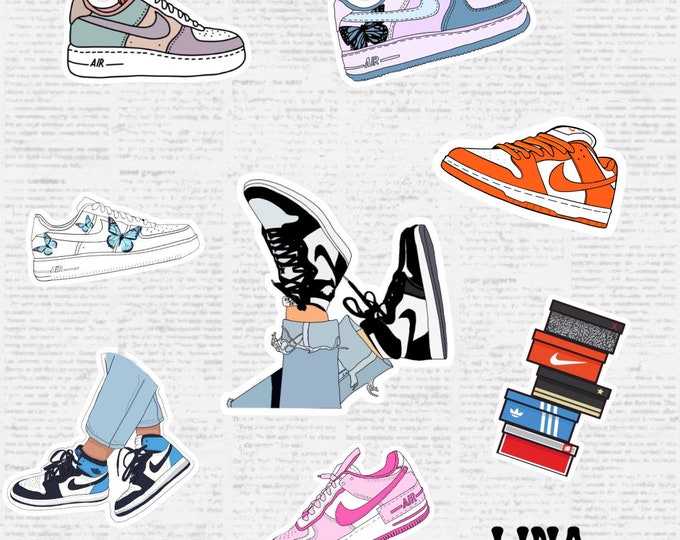 Sneaker Head Sticker / Nike Shoe Stickers /nike Dunk Stickers ...