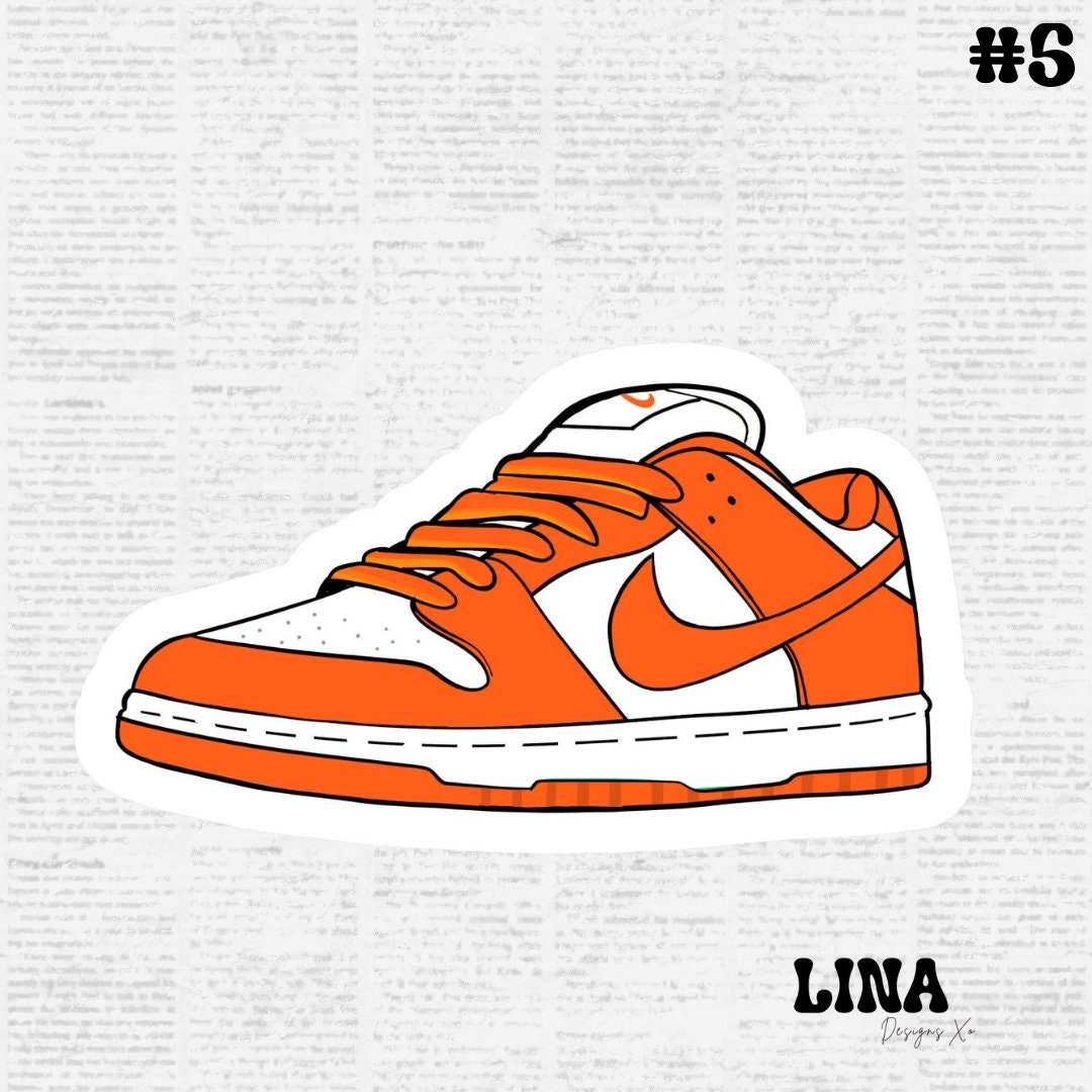 Sneaker Head Sticker / Nike Shoe Stickers /nike Dunk Stickers ...