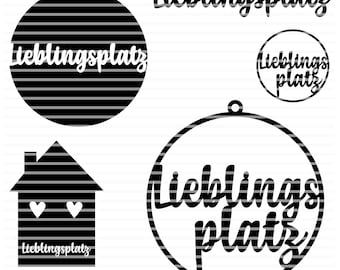 Lieblingsplatz SVG DXF Plotterdatei Laserdatei - Etsy Österreich