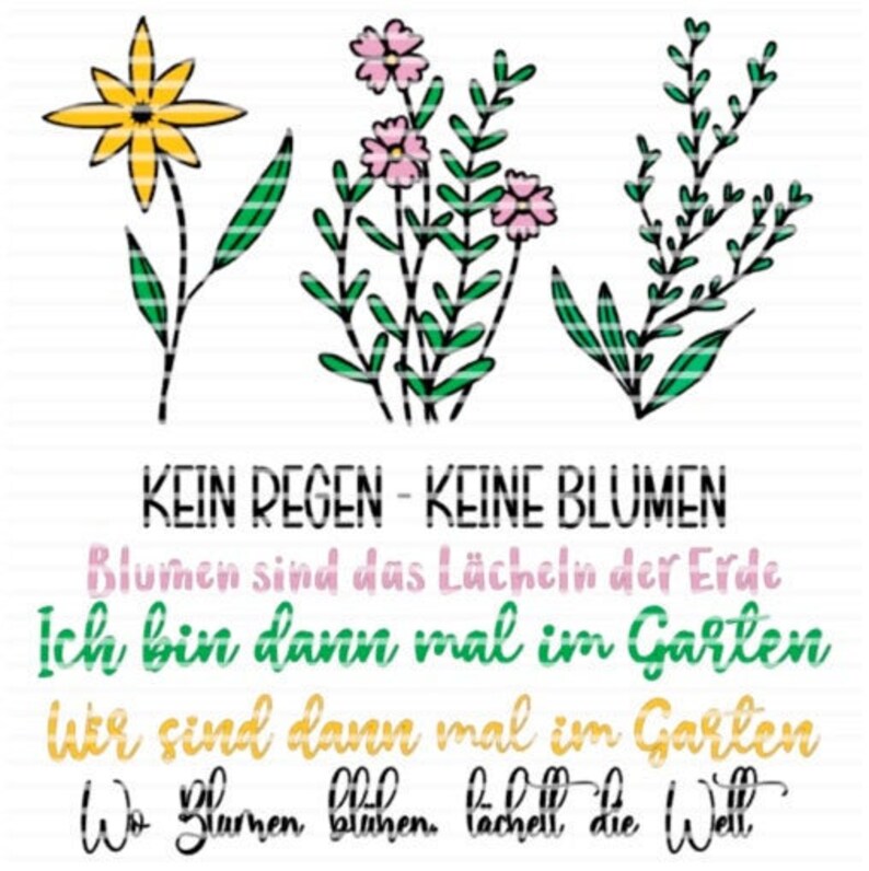 Blumenliebe, Blumen, Plotterdatei, SVG, DXF, Schnittdatei, Garten - Etsy.de