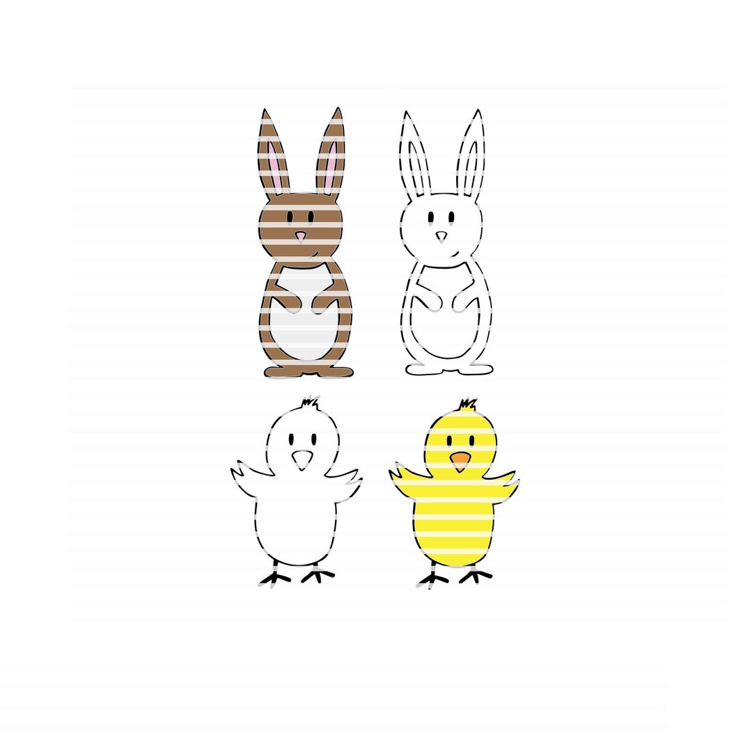 Rabbit and Chicks, Easter, Plotter File - Etsy