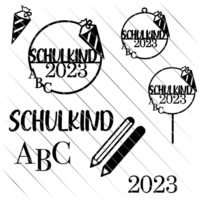 Schulkind 2023, 2024, 2025, Plotterdatei, Laserdatei, Digi - Etsy.de