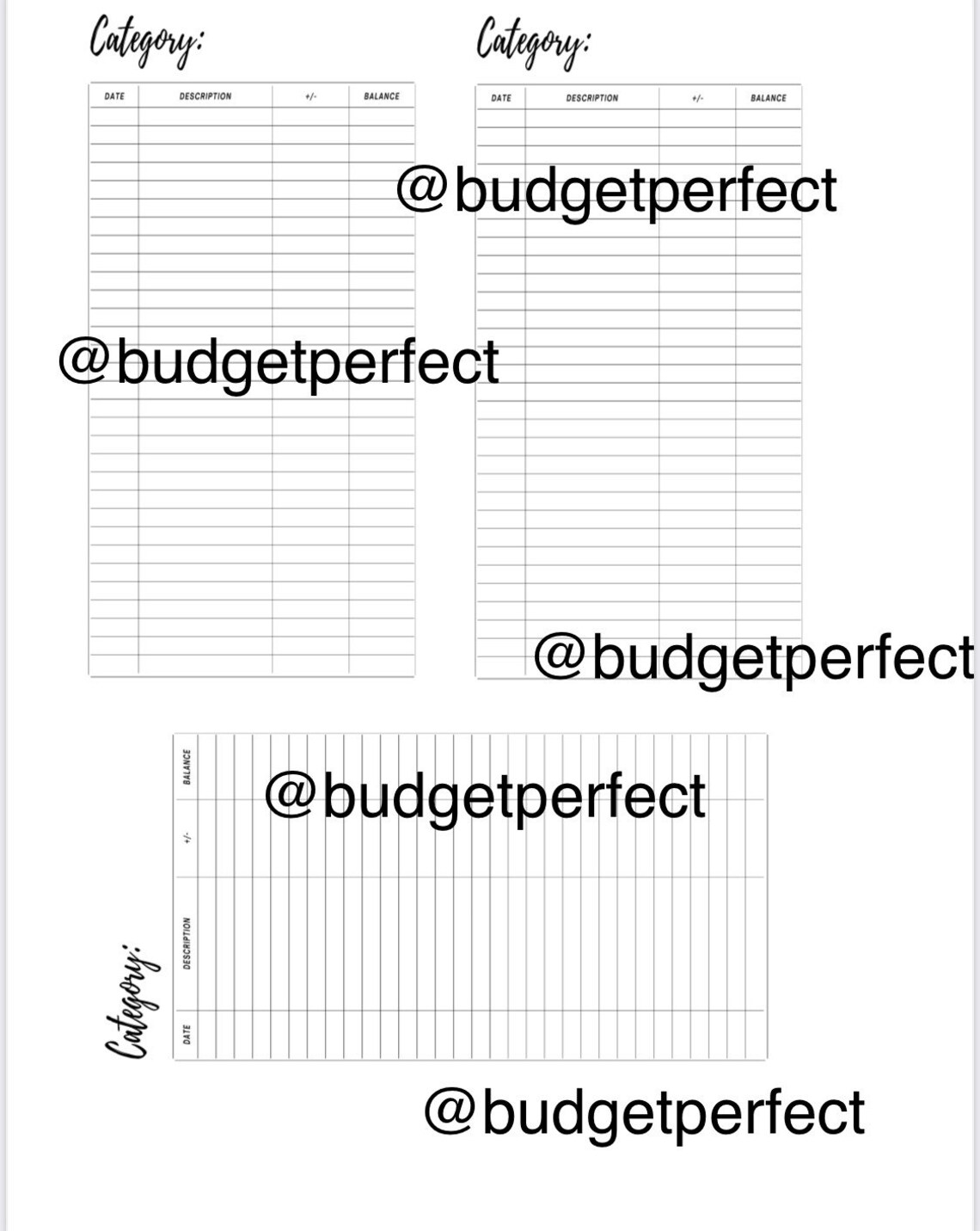 Cash Envelope Insert Printable Bill Expense Tracker PDF Instant ...