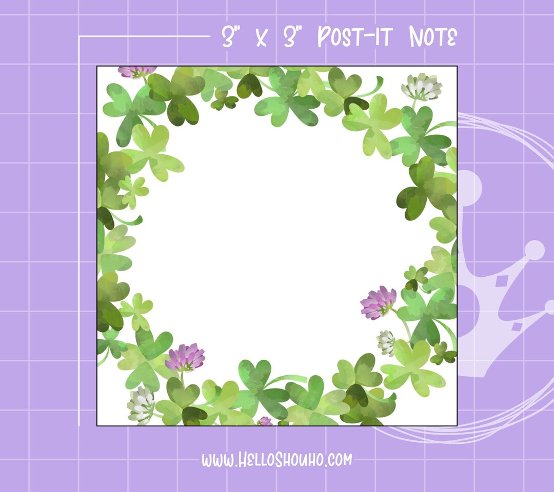 Clover | Sticky Memo Pad | 50 Sheets - Etsy